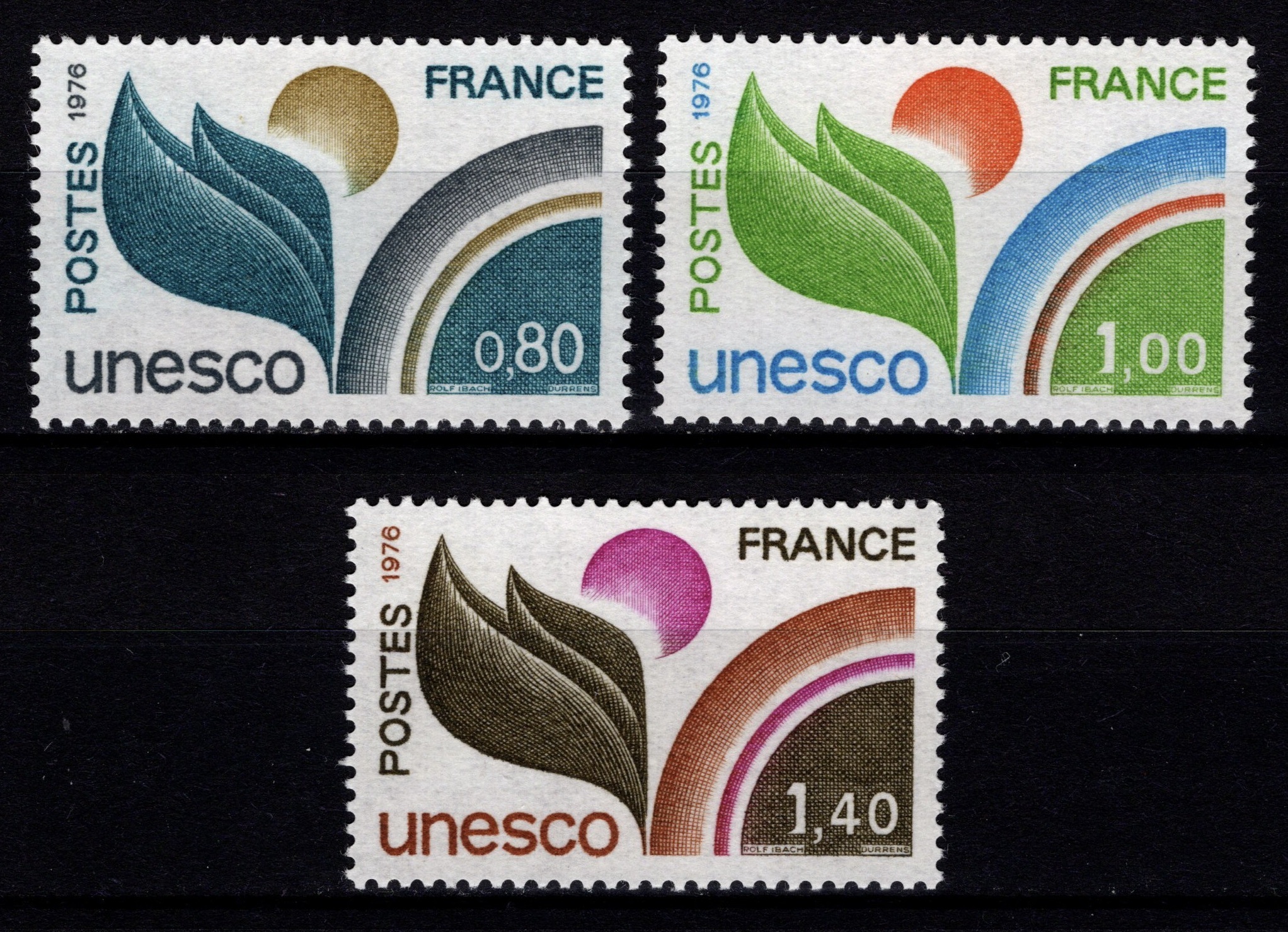 Unesco 1976 Leaf Emblem, Part Set [Mint] | Europe - France & Colonies ...