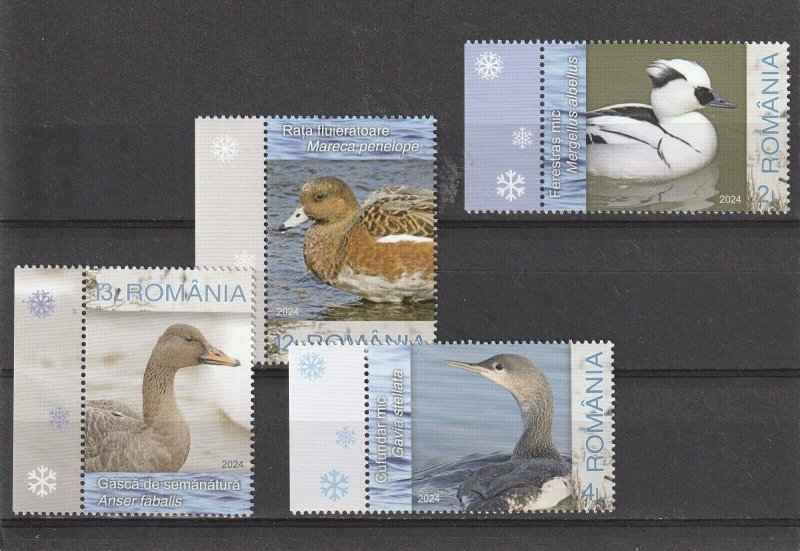 Romania Stamps 2024 Winter Birds Post MNH | Europe - Romania, Stamp ...