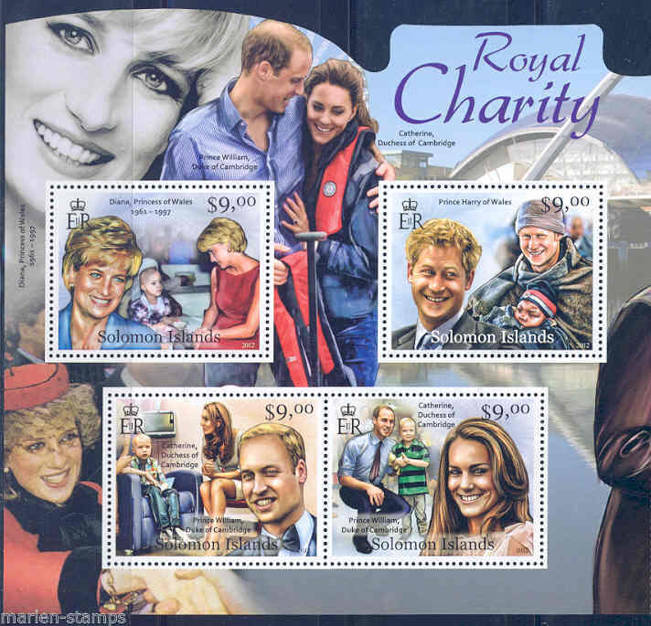 Solomon Islands Princess Diana Princes William & Harry Kate Middleton ...
