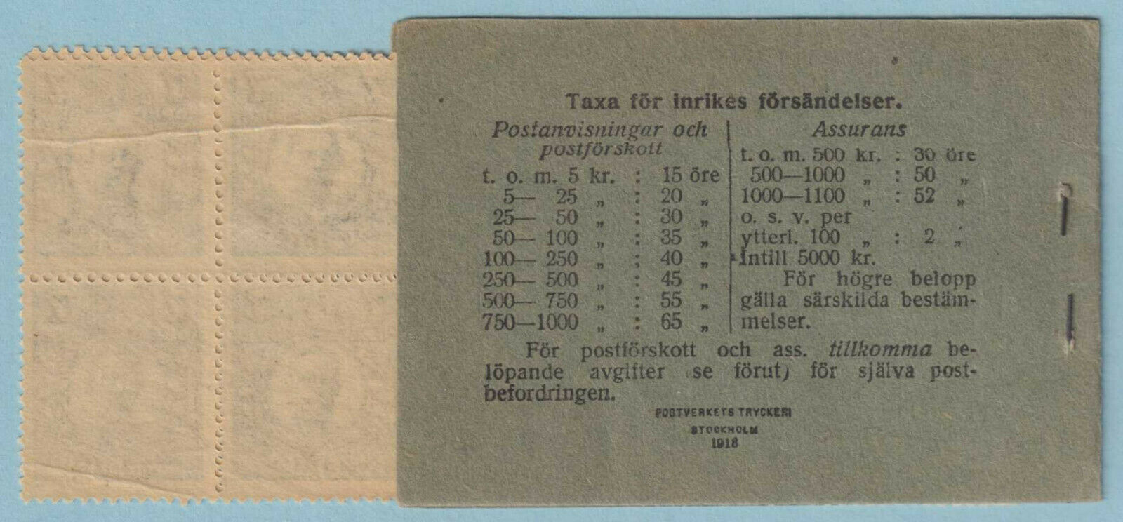 Sweden - Facit 80 - H9 Booklet - 20 Mint Never Hinged OG ** Stamps ...