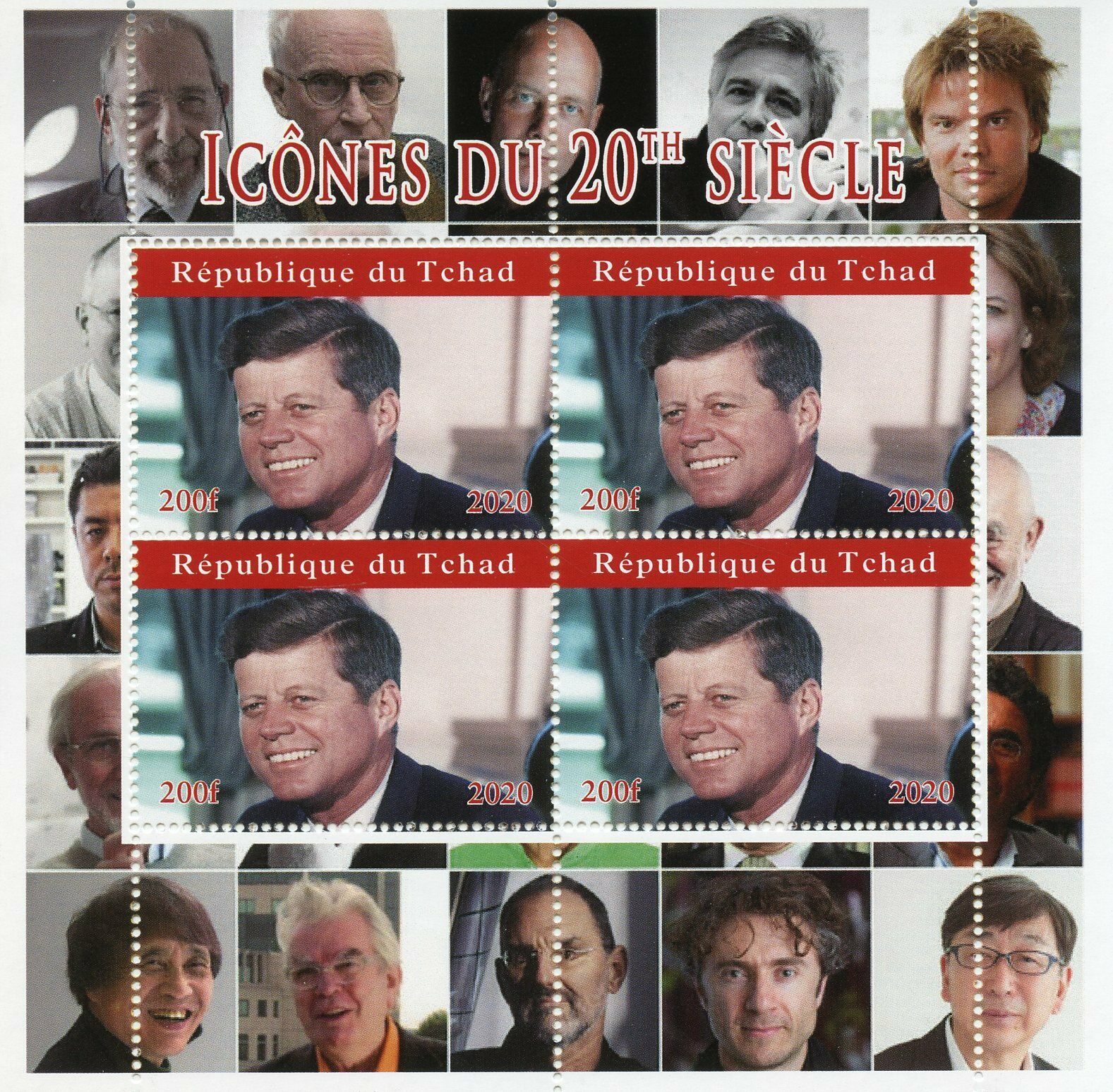 Chad Famous People Stamps 2020 MNH John F Kennedy JFK US Presidents 4v ...