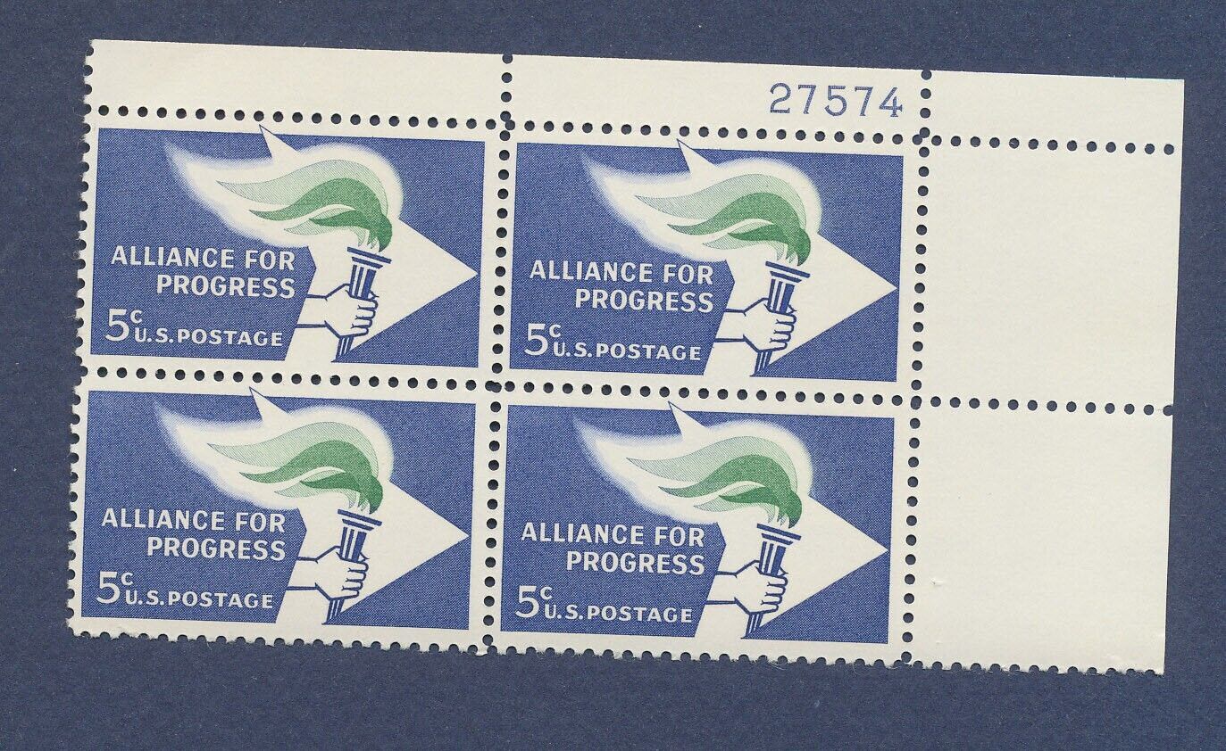 USA Plate Block - Scott 1234 - 5 ct Alliance for Progress - P# 27574 UR ...