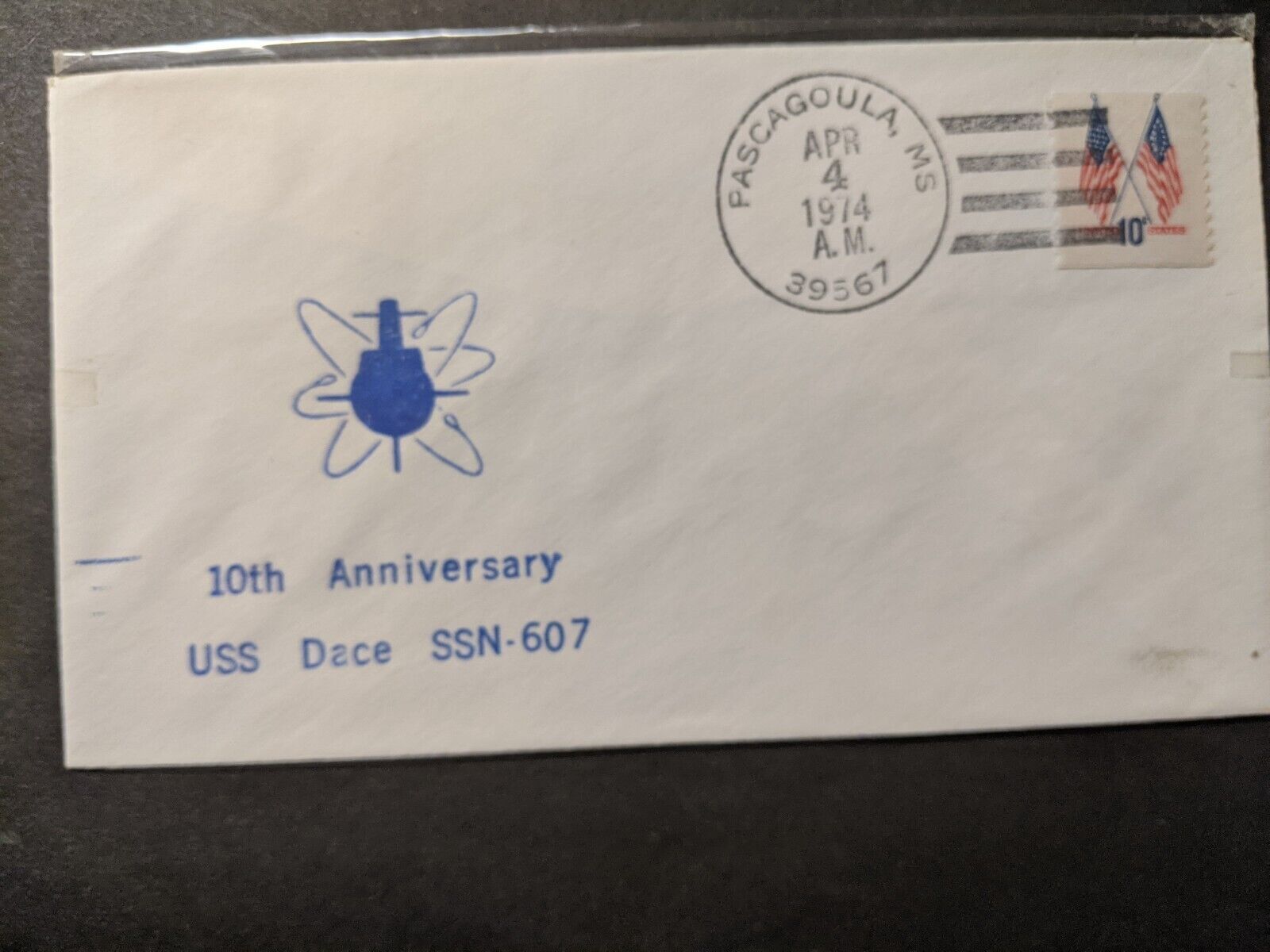 Submarine USS DACE SSN-607 Naval Cover 1974 Anniversary Cachet ... Submarine USS DACE SSN-607 Naval Cover 1974 Anniversary Cachet ...