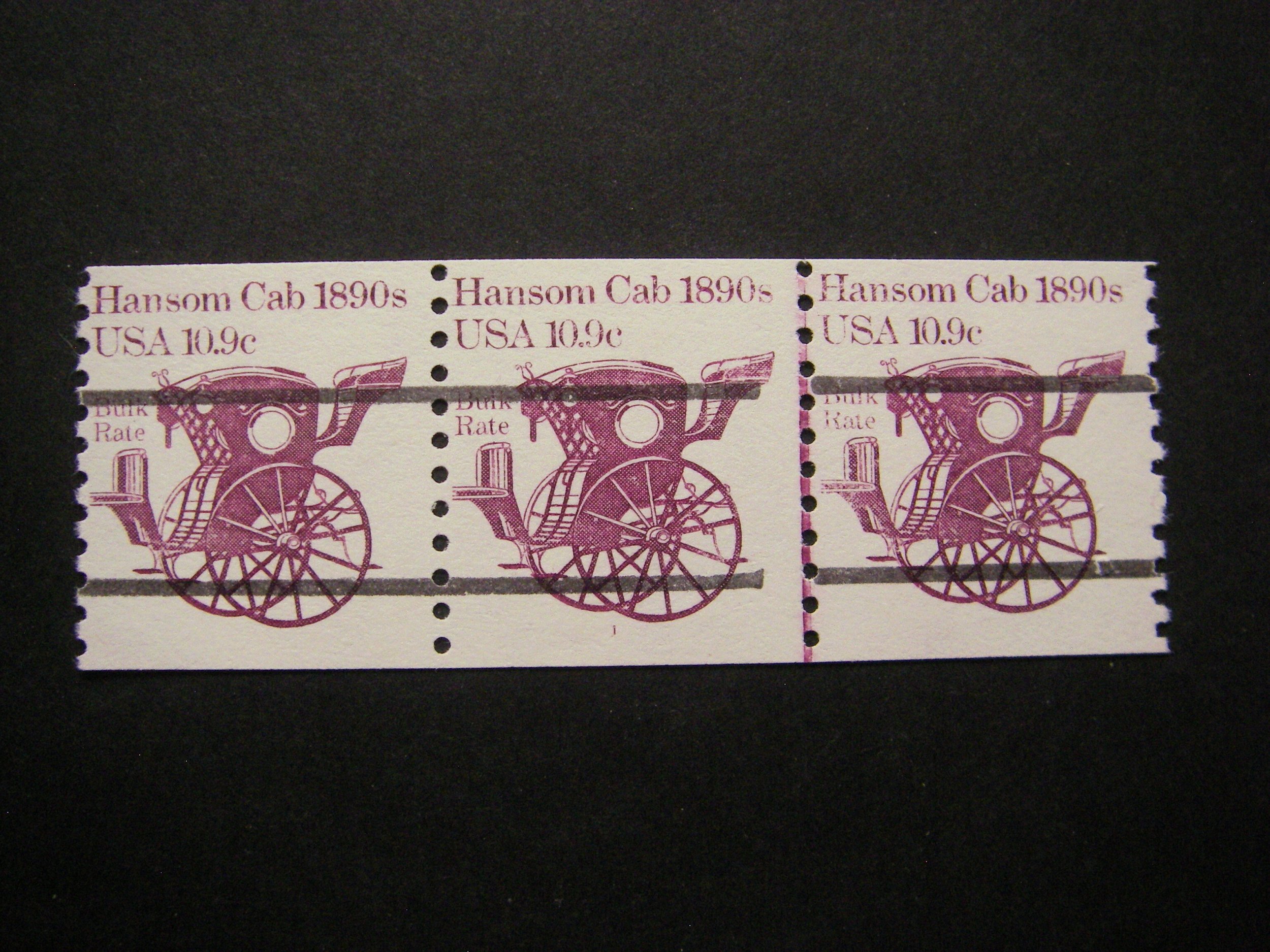 Scott 1904a, 10.9c Hansom Cab, PNC3 #1, Line Gap, nicely centered, MNH ...