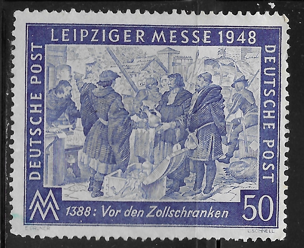 Germany #582 50pf Merchants at Customs Barrier, 1388 | Europe - Germany ...