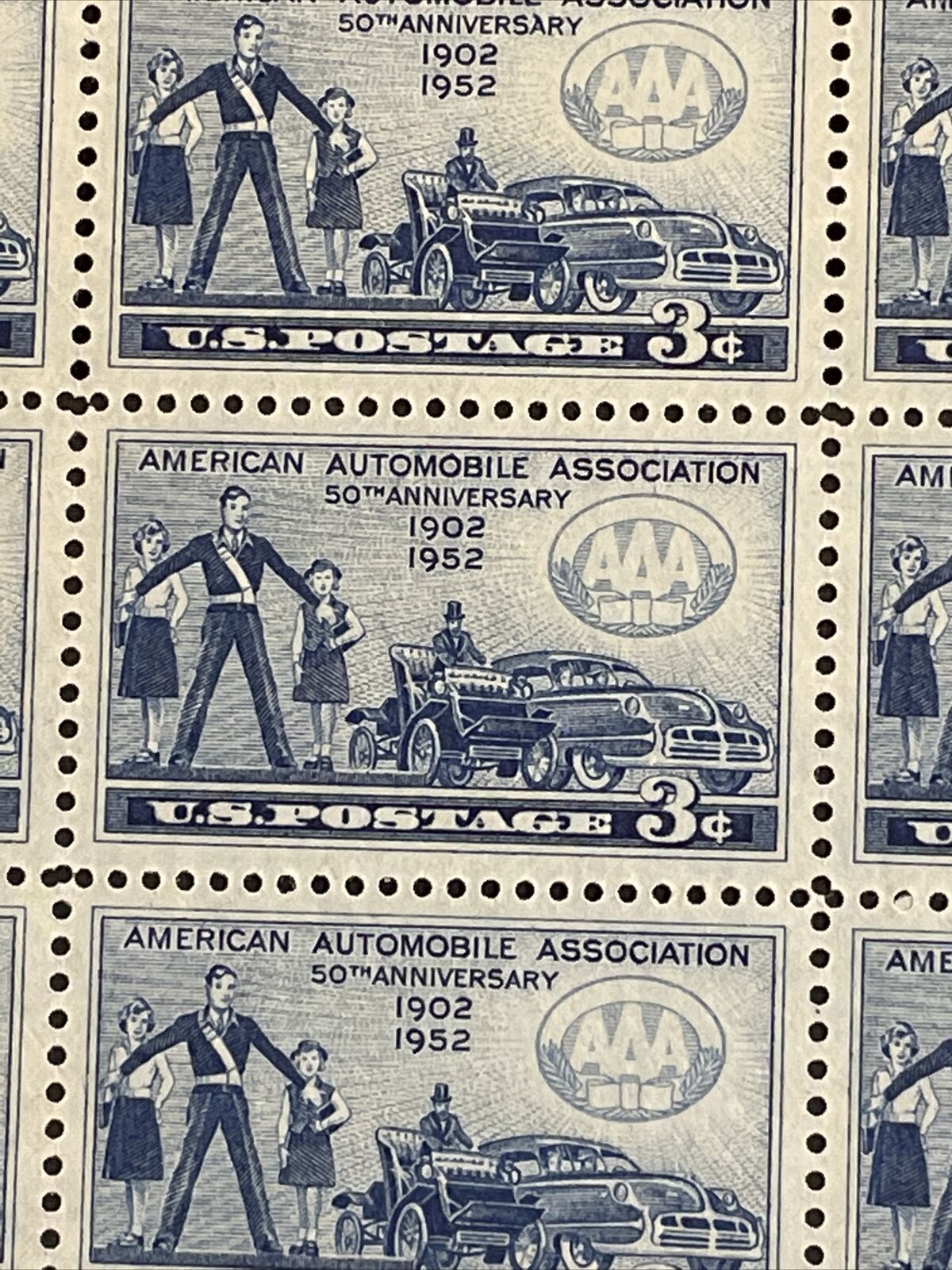 1952 sheet - American Automobile Association, AAA 50th Anniversary Sc ...