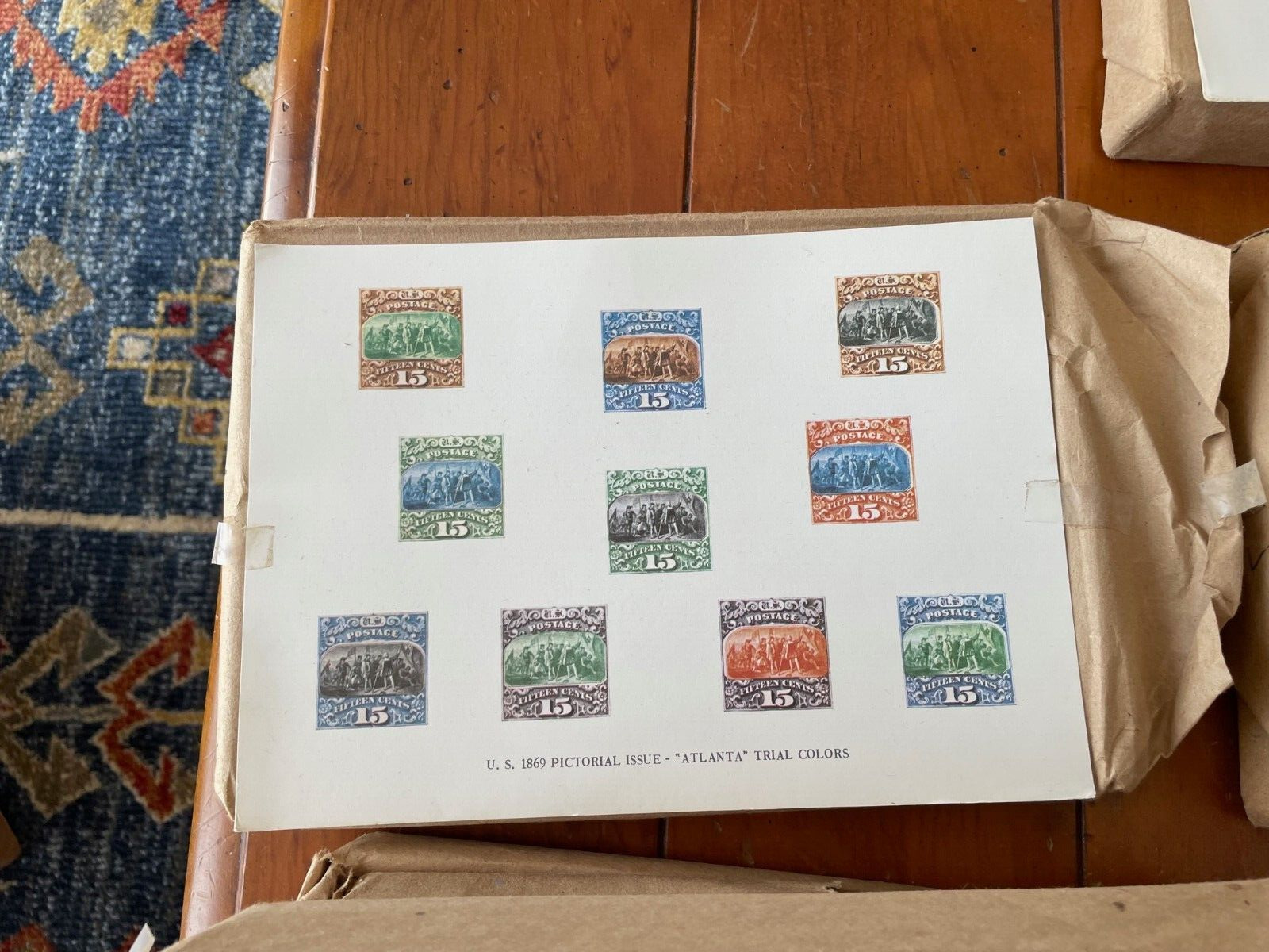 90 Voncorp Educard Proof Cards US 1869 Pictorial Issue Atlanta Trial ...