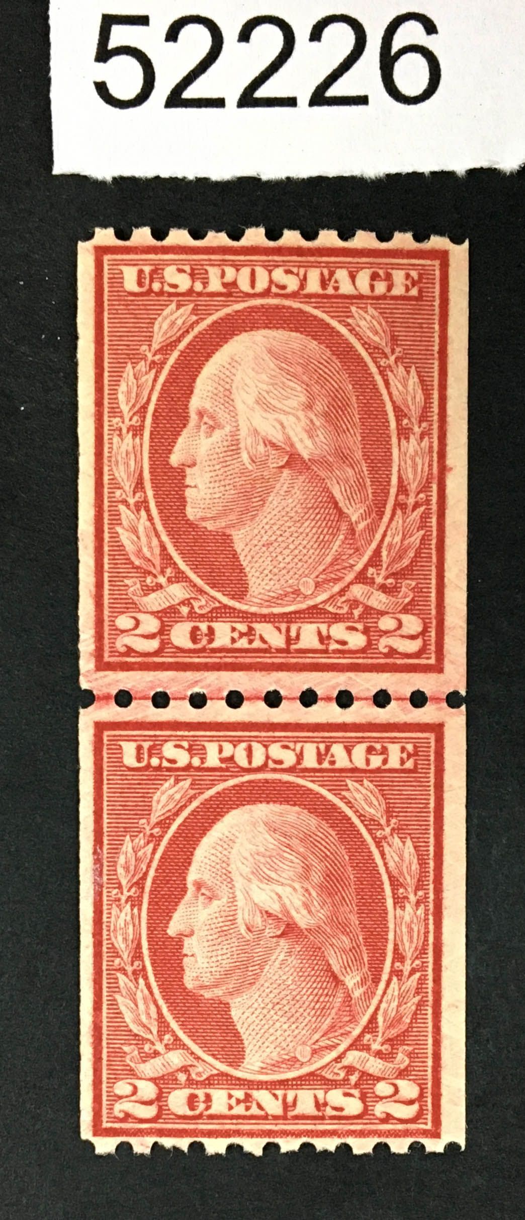 US Stamps # 488 Line Pair Mint OG NH VF Post Office Fresh LOT #52226 ...
