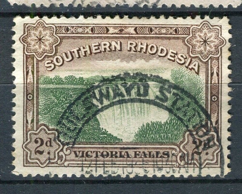 RHODESIA; 1930s early Victoria Falls issue fine used 2d. value Postmark ...