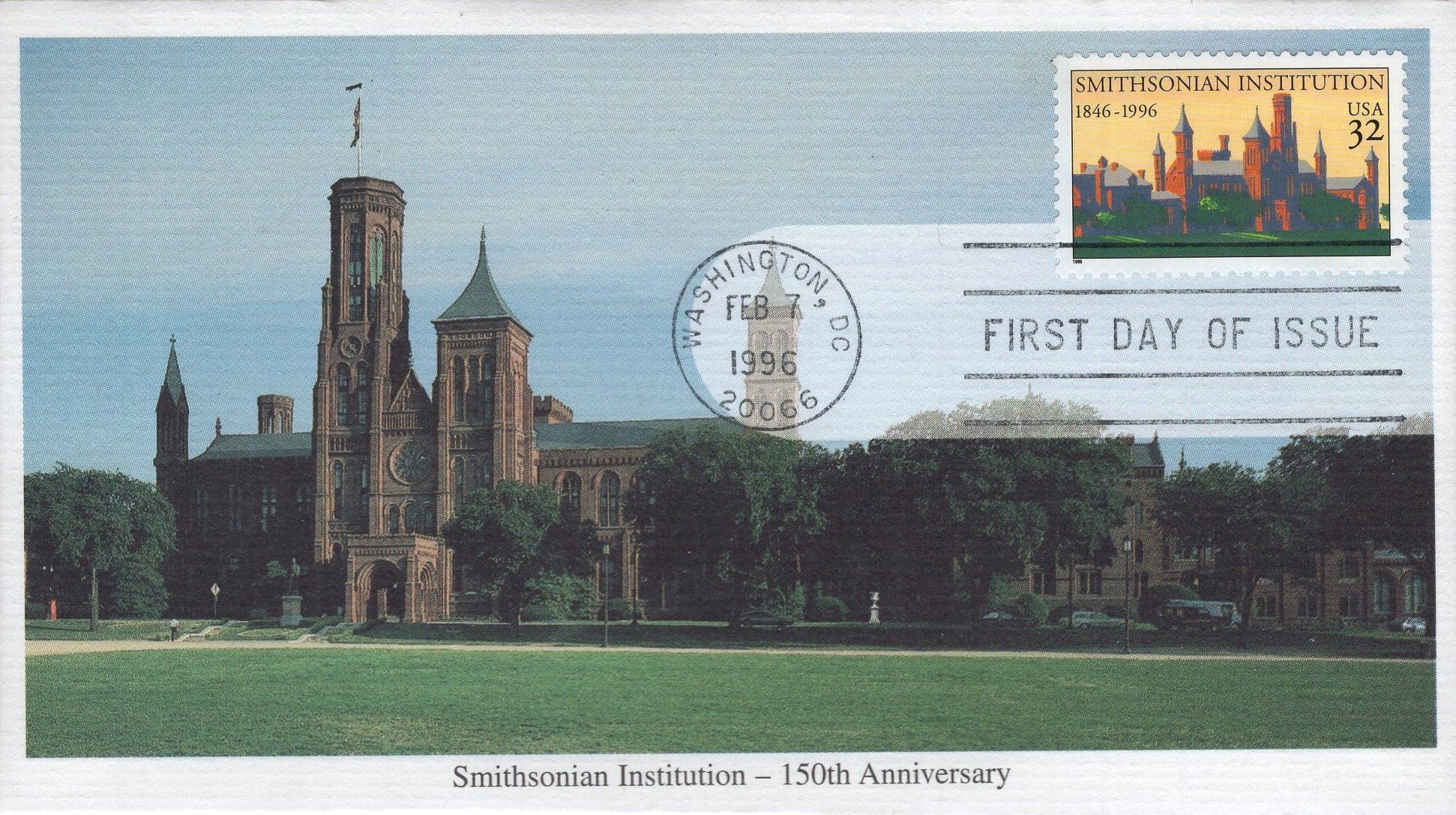 Mystic Stamp Company Printed FDC for the 1996 Smithsonian Institution ...
