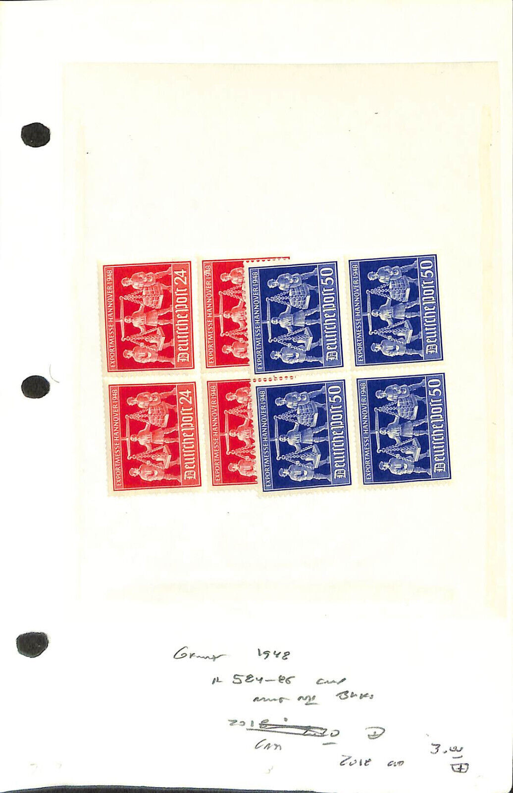 Germany, Postage Stamp, #584-585 Blocks Mint NH, 1948 | Europe ...