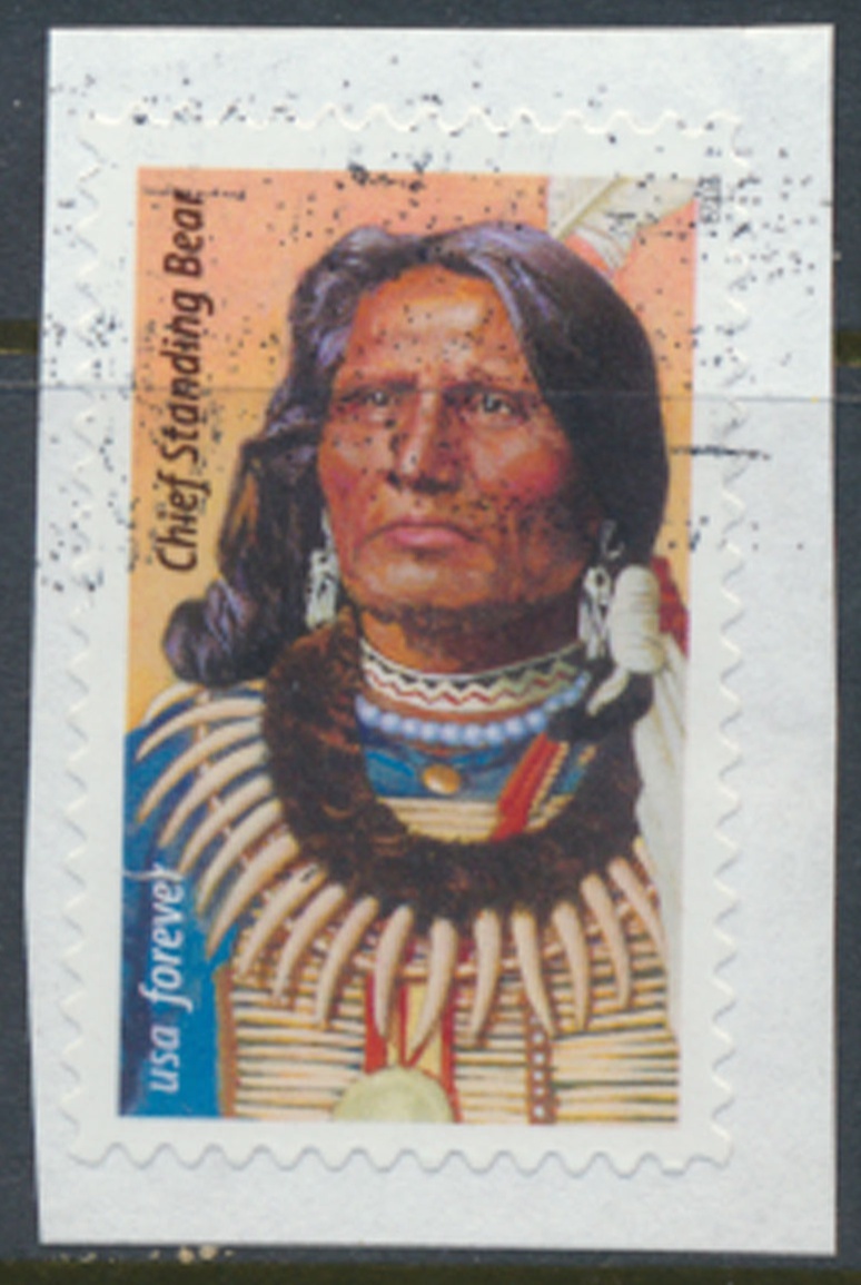USA Sc# 5798 Used SA on piece Chief Standing Bear 2023 see details ...