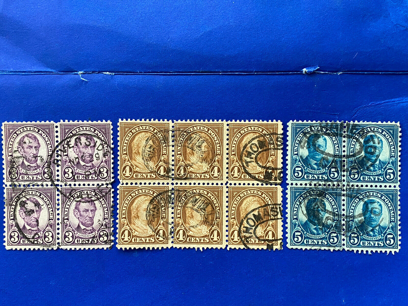 US Stamps-SC# 555 - 557. - Used - Blocks Of 4 & 6 | United States ...