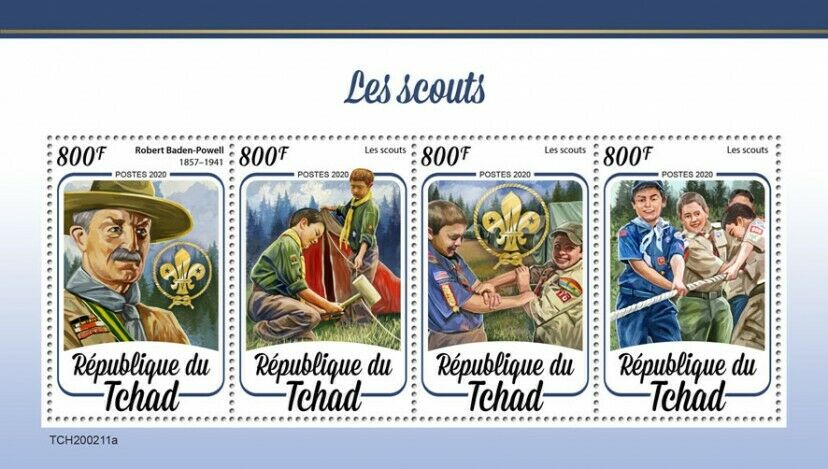 Chad Scouting Stamps 2020 MNH Boy Scouts Robert Baden-Powell People 4v ...