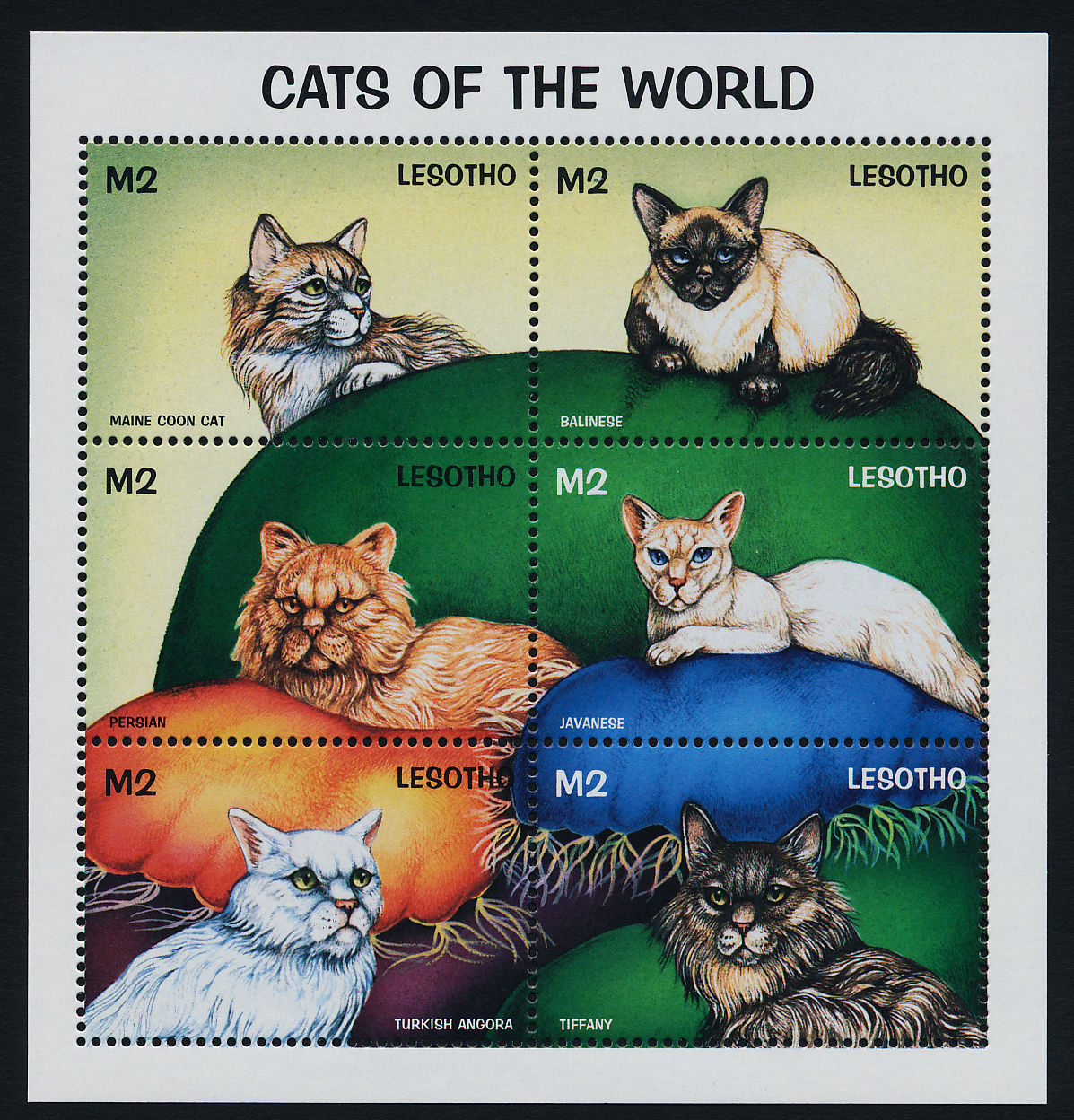 Lesotho 1104-5 MNH Cats of the World / HipStamp