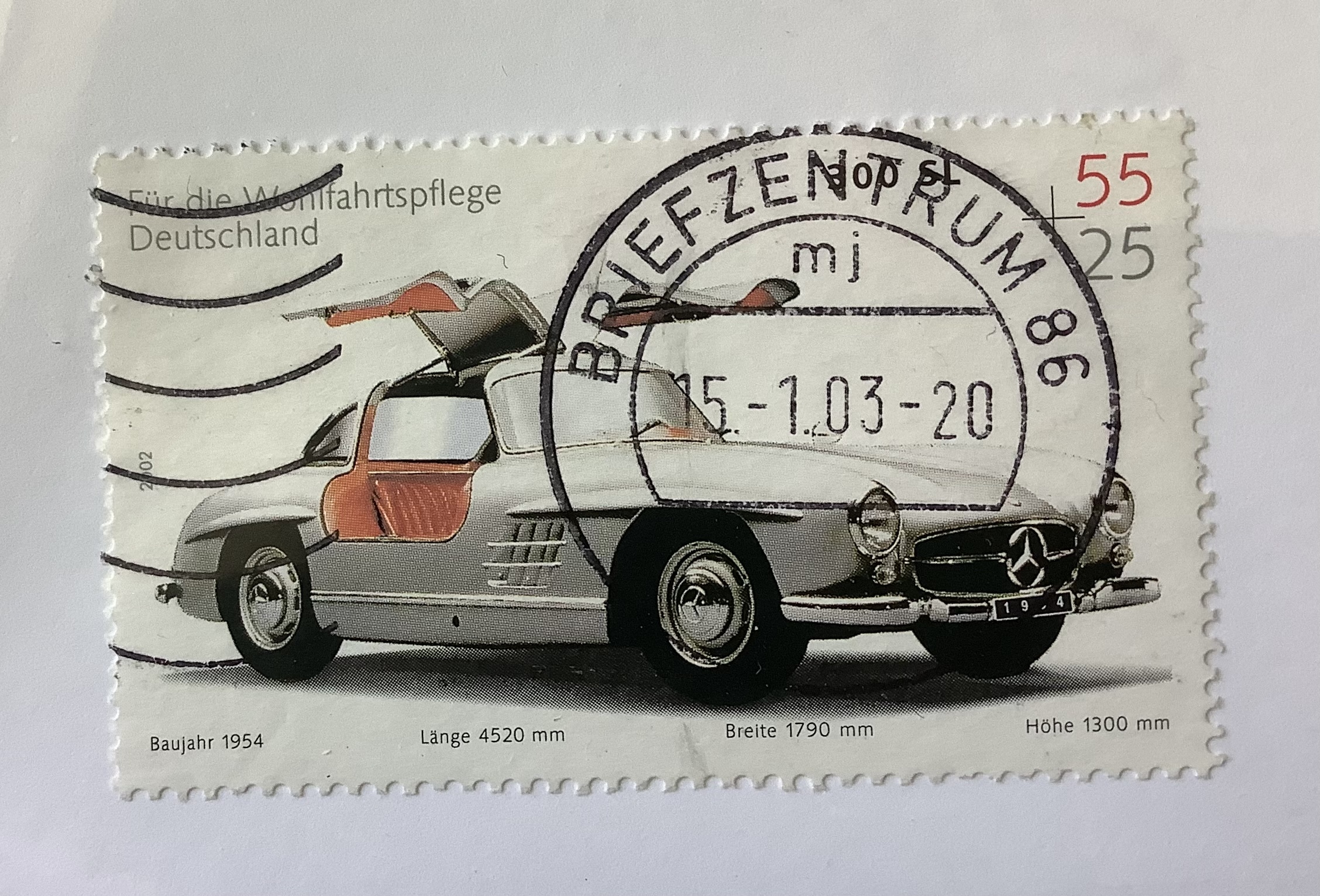 Germany 2005 Scott B913 used - 55 + 25c, Mercedes Benz 300L 1954 ...
