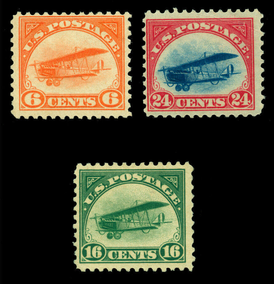 US 1918 AIRMAIL - Curtiss Jenny set Scott # C1-C3 mint MH | United ...