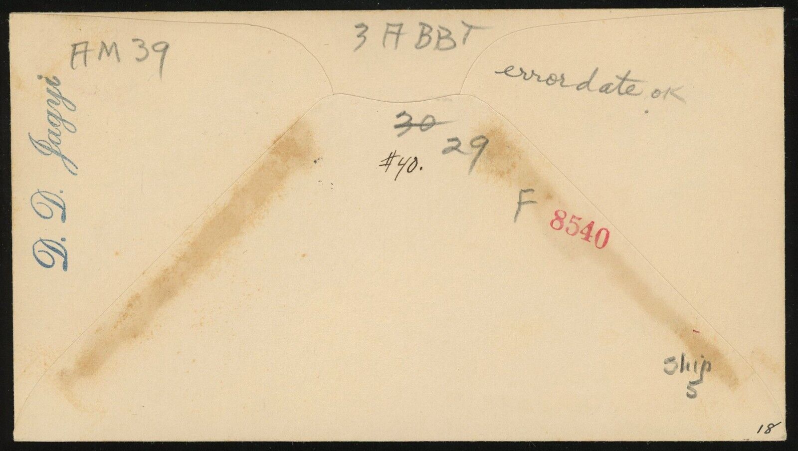 USS Chewink AM-39 Mare Island Naval Shipyard California 1940 Postmark ...