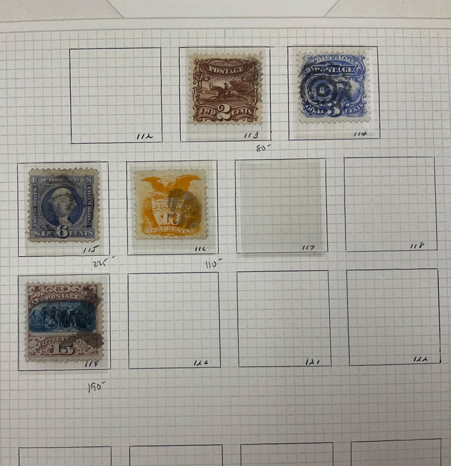 US better STAMP COLLECTION homemade pages 1860-1970 used, NH, LH cv ...
