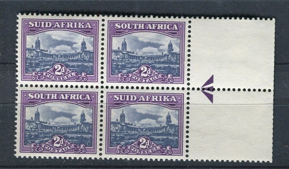 SOUTH AFRICA; 1940s Parliament Pictorial issue 2d. MARGINAL POSITIONAL ...