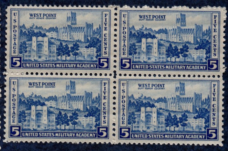 US Scott #789 5c West Point Block of 4 MNH (1937) | United States ...