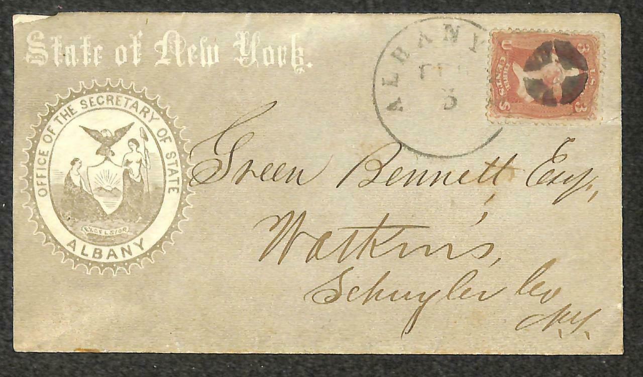 USA Scott #65 Stamp Secretary of State Albany New York Cover (1860S ...