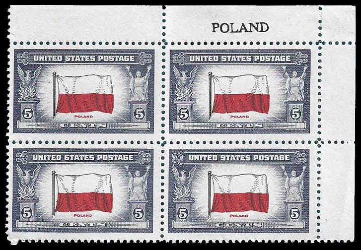 PCBstamps US # 909 MB 20c(4x5c)Poland, MNH, (MB-5) | United States ...