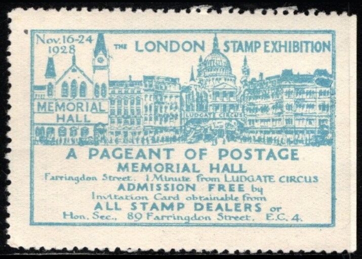 1928 Great Britain Poster Stamp London Stamp Exhibition Pageant Postage ...