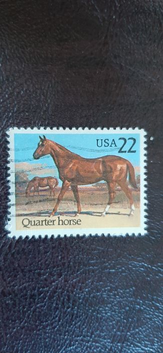US Scott # 2155; used 22c Quarter Horse from 1985; VF centering; off ...