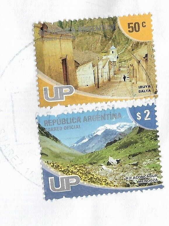 Argentina 2008 Landscapes UP Iruya Salta 50c Aconcagua 2p Used on Paper ...