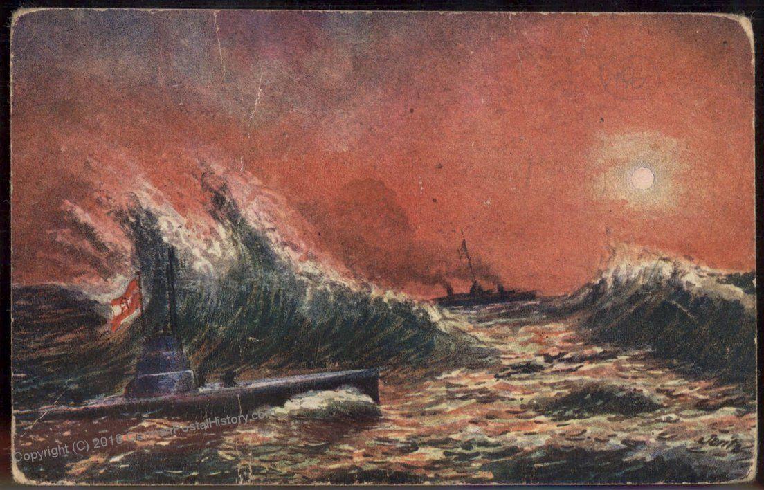 Austria WWI U-43 Submarine Unterseeboot U-Boot Feldpost KuK Pola 48313 ...