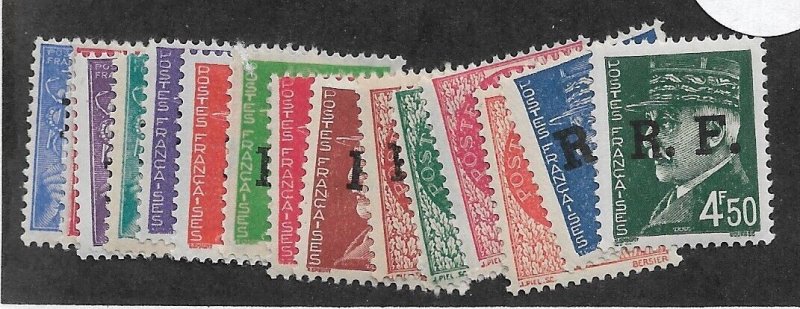 France: Lyon R.F. overprint, Maury #1-15, MH, Signed (48374) | Europe ...