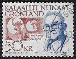 Greenland #243 Used; 50 Kr Hans Lynge (1991) | Europe - Greenland ...