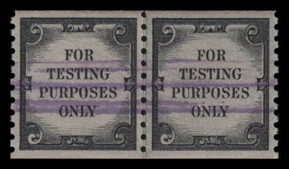 US Scott #TD107d Test Stamps Coil Line Pair eGraded With Certificate ...