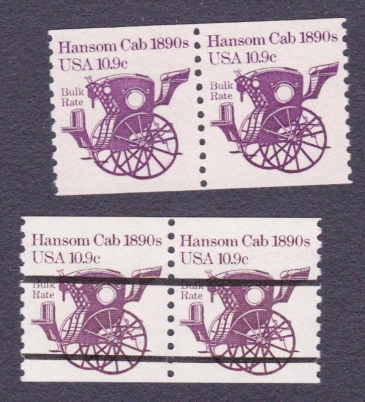 Pair 10.9c Hansom Cab US #1904, US #1904a Lot (2) MNH F-VF | United ...