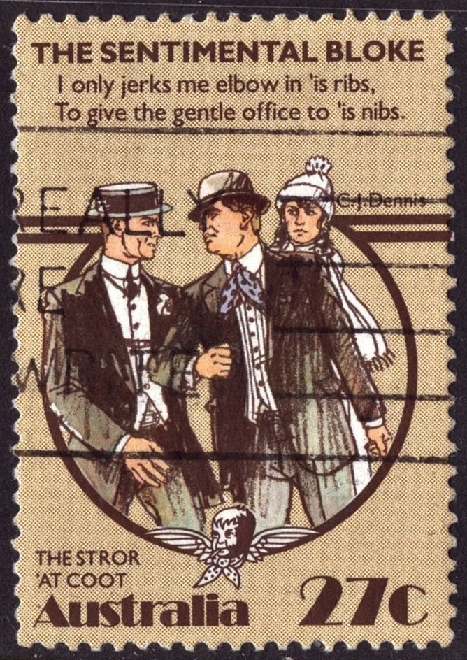 Australia SC#881c 27¢ Australian Folklore: The Sentimental Bloke (1983 ...