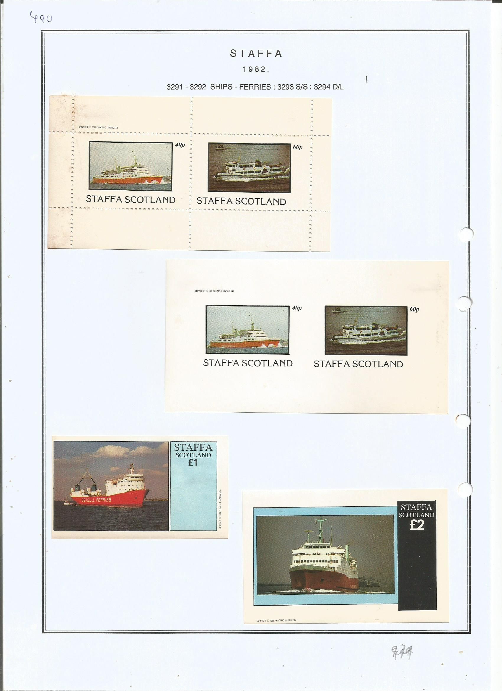 STAFFA - 1982 - Ships, Ferries - Sheets - Mint Light Hinged - Private ...