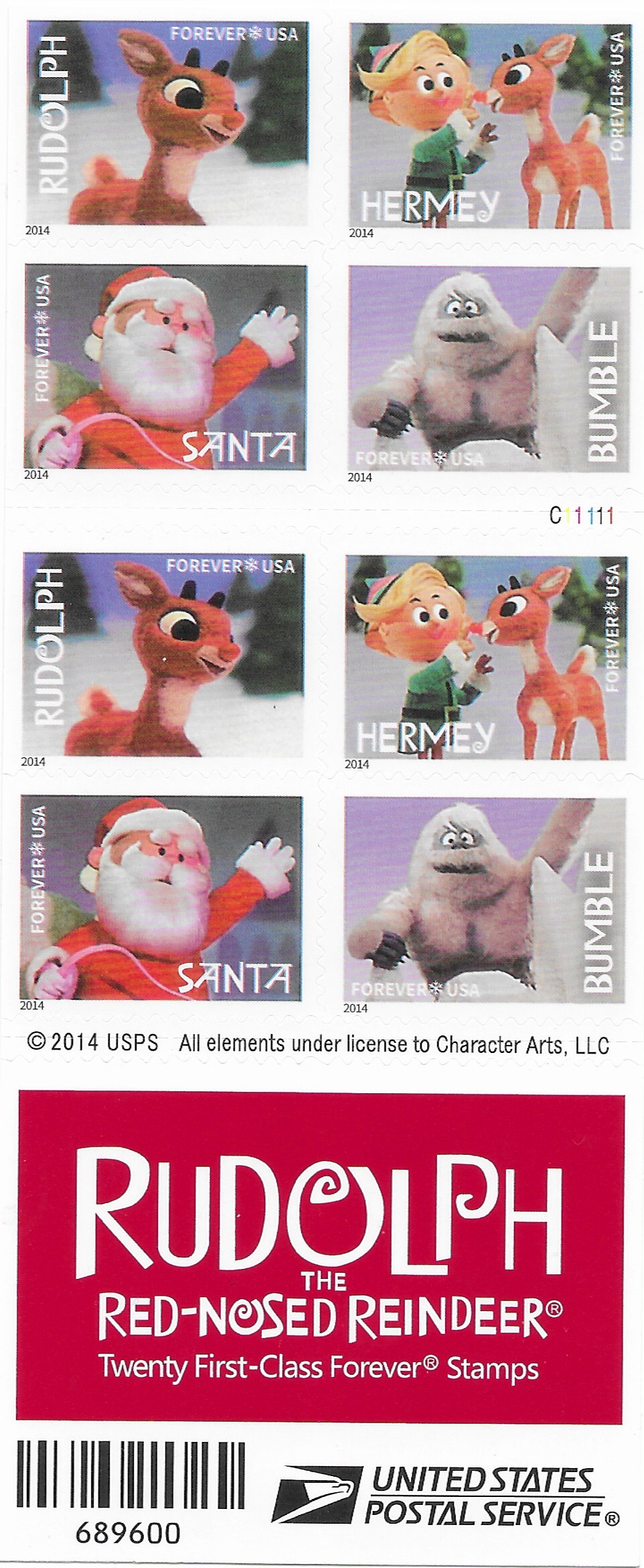 US #4946-49 Rudolph the Red-Nosed Reindeer. Complete Booklet. Very Nice ...