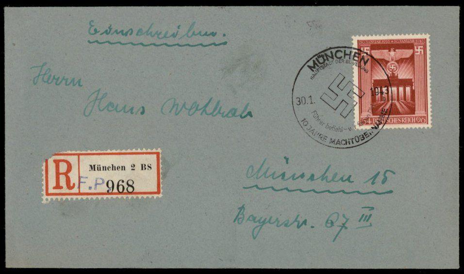 3rd Reich Germany 1943 FP968 10th Anniversary NSDAP Power Commemorative ...