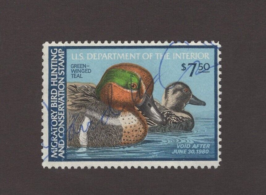 RW46 - Federal Duck Stamp Hunter Signed Single. Used. #02 RW46hsu ...