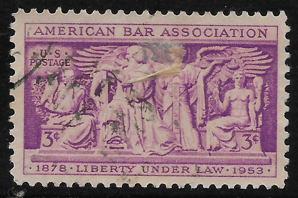 US #1022 3c American Bar Association-Section Frieze, Supreme Court Room ...
