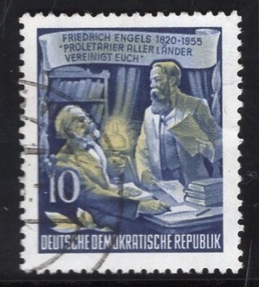 German Democratic Republic #260 used 1955 Friedrich Engels 10pf ...