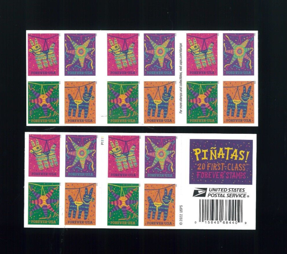 United States Pinatas Forever Postage Stamp #5815b MNH Full Booklet ...