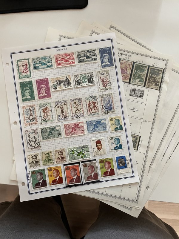 Collection of Morocco stamps | Africa - Morocco, General Issue Stamp ...