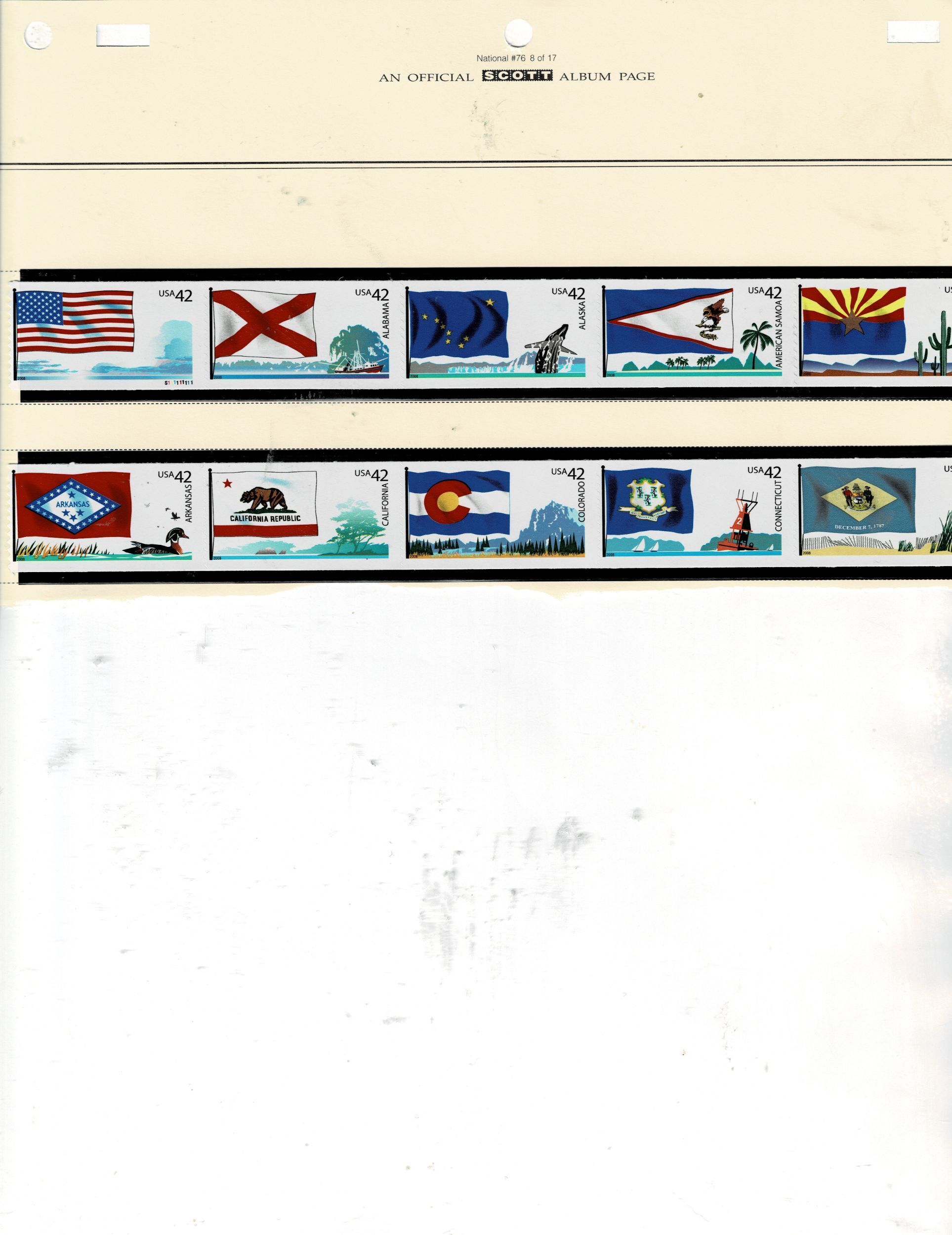 Flags of Our Nation 42c US Postage Coil Strip Set of 10 #4273-82 VF MNH ...