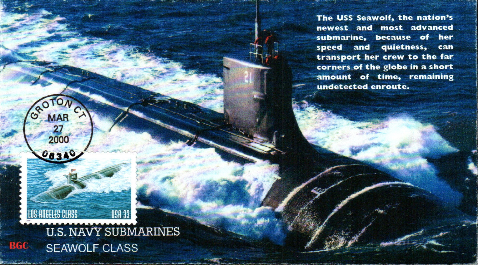 #3372 Los Angeles Class Submarine BGC FDC - USS Seawolf SSN575 | United ...