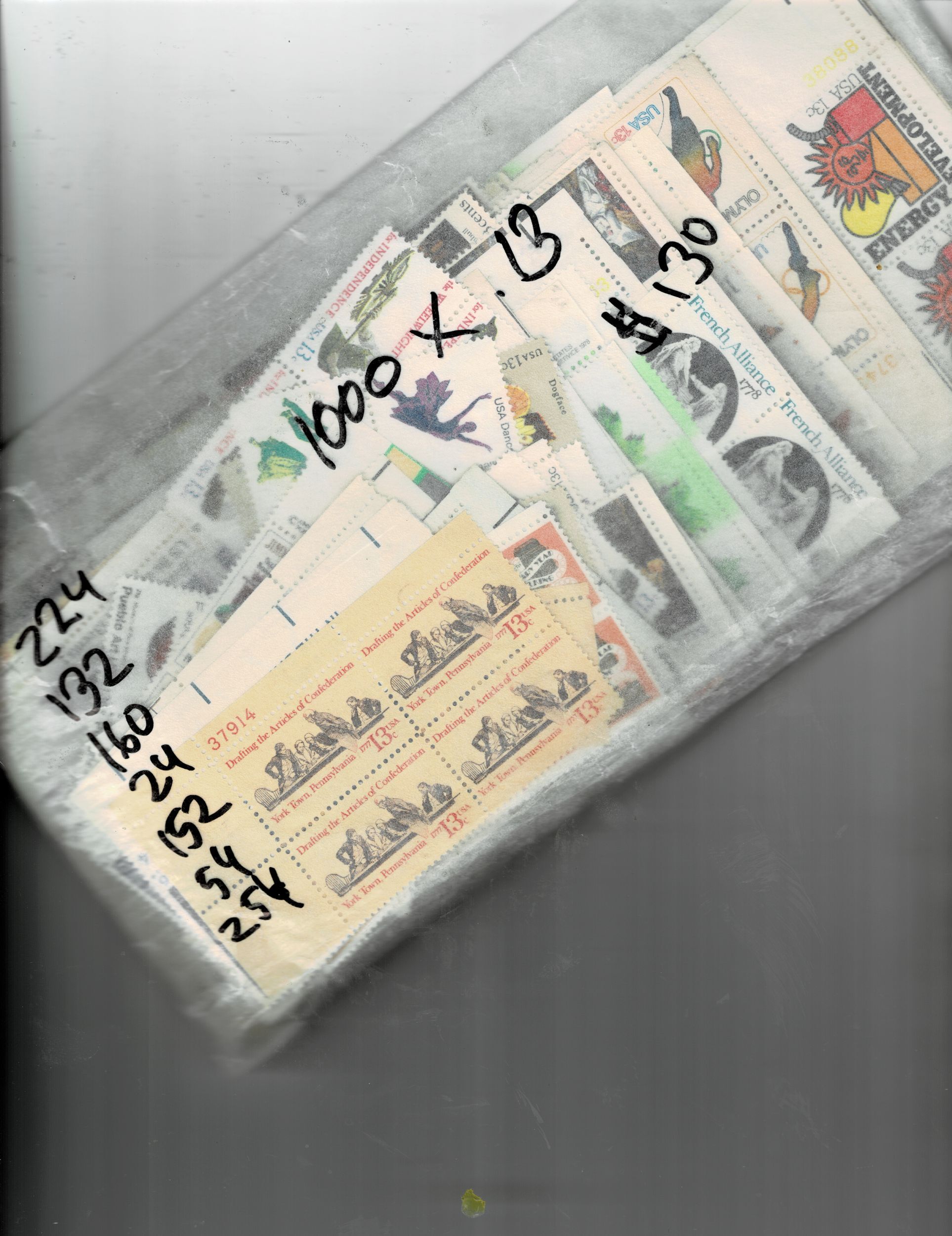 US Discount Postage 1000x 13c stamps in Plate Blocks MNH Face $130.00 ...