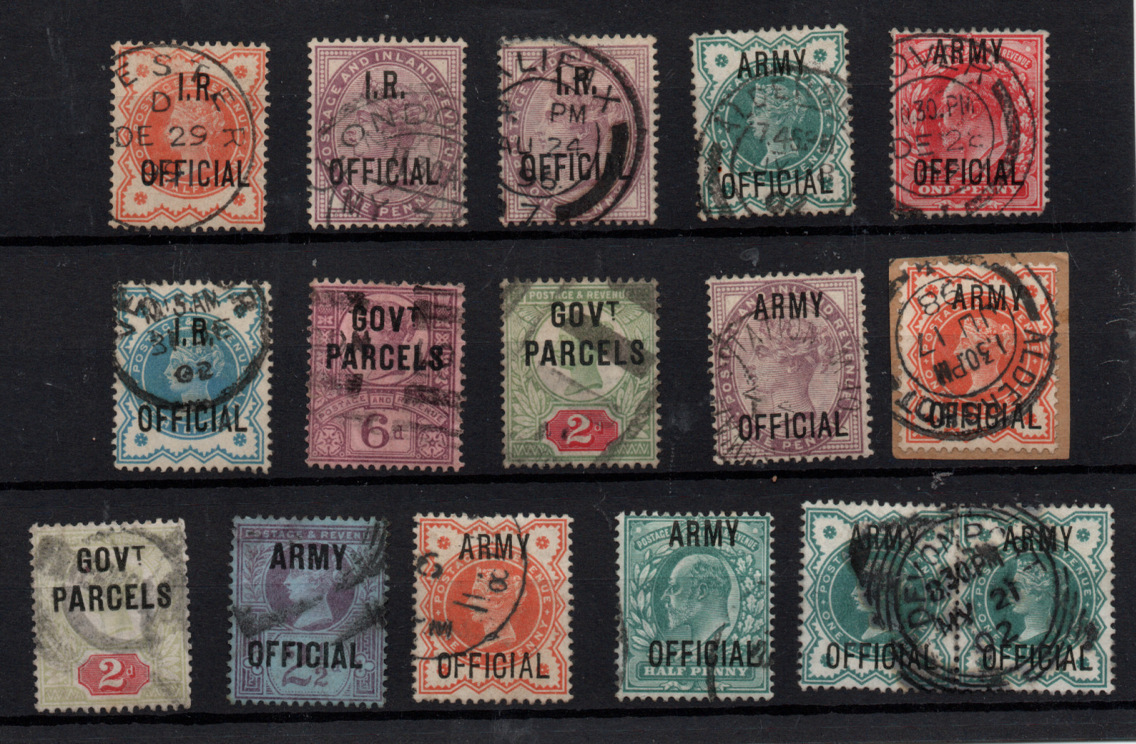 GB QV-KEVII fine used Officials collection (16 values) WS32015 | Great ...