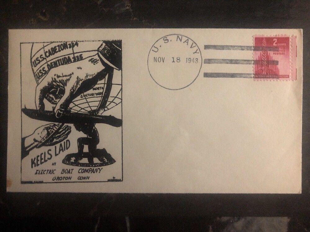 1941 USA US Navy Post Office Cover USS SUBMARINE Cabezon & Dentuda ...