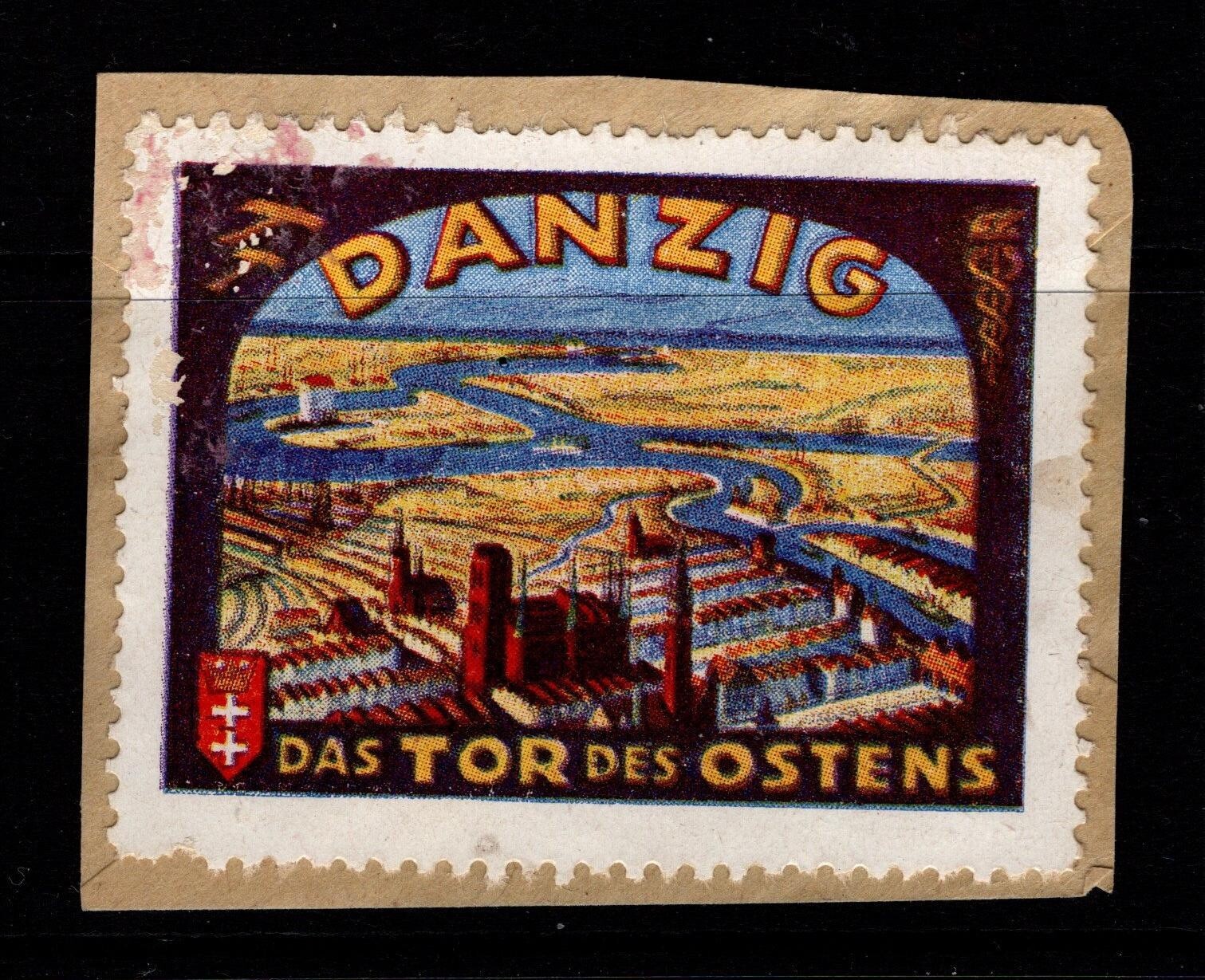 Germany Danzig 1920s Poster Stamp Used On Piece - S39729 | Europe ...